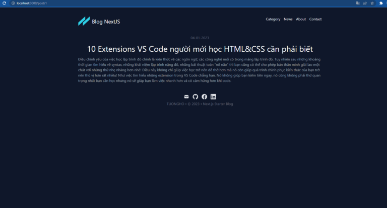 BUILD BLOG ĐƠN GIẢN - NextJS Phần 3 - MarketEnterprise Vietnam